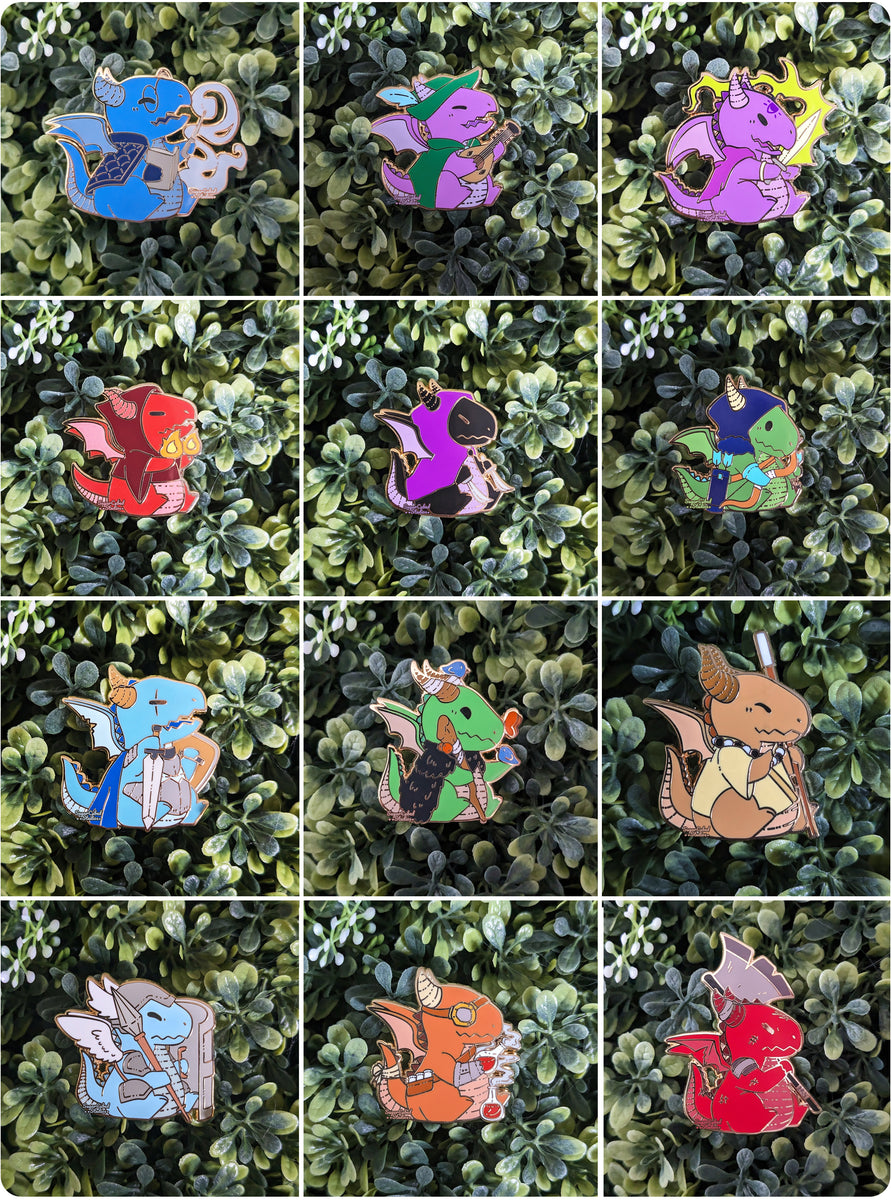 Dragons and Dragons Enamel Pin Set – Sugar [Cubed]³ Studios