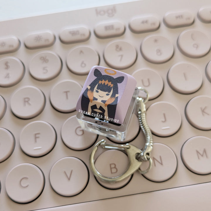 Ninomae Ina'Nis - Fidget Keycap Keychain – Sugar [Cubed]³ Studios