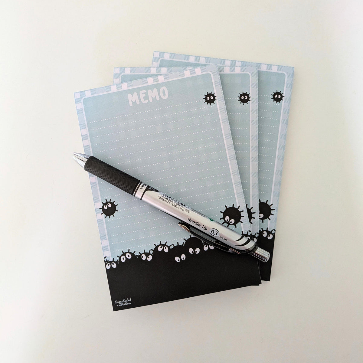 Soot Sprite Galore, Sticky Notepad, A6, 4x6" – Sugar [Cubed]³ Studios