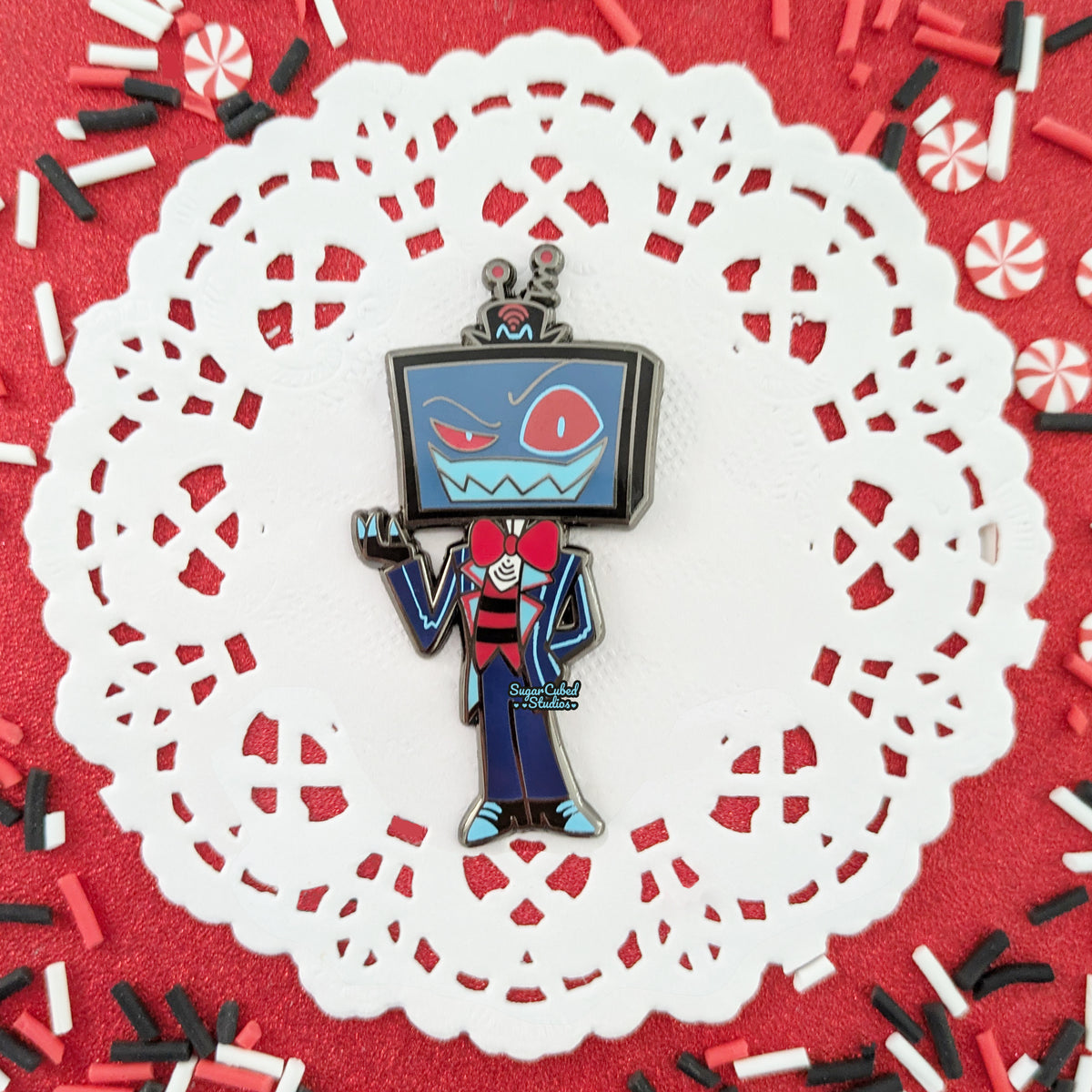 Vox - Hazbin Enamel Pin – Sugar [Cubed]³ Studios