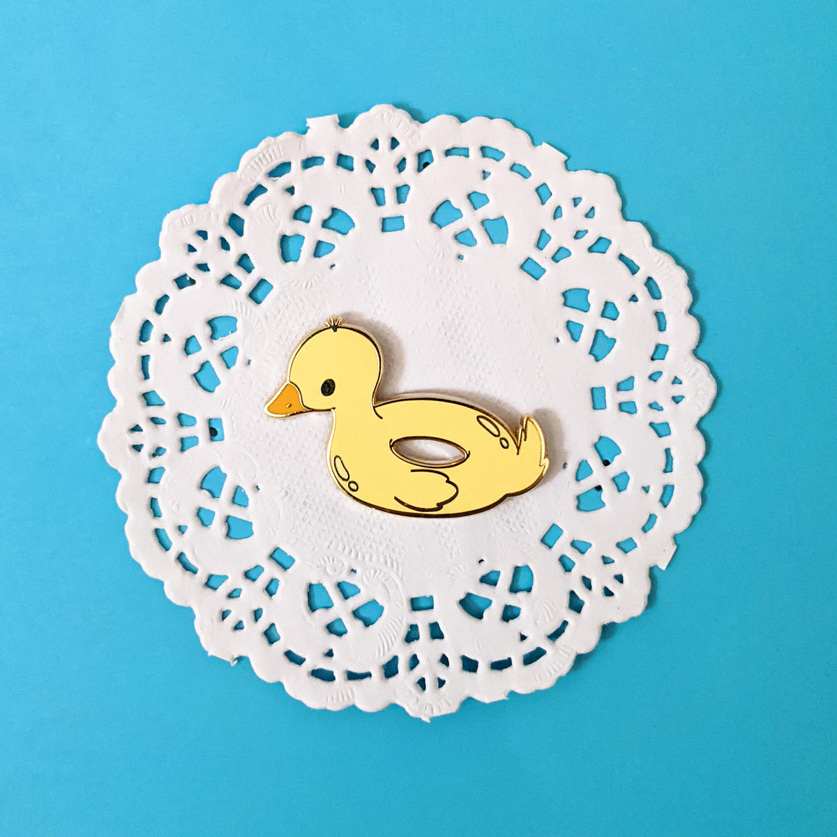 Summer Vibin' Floatie : Duck Enamel Pin – Sugar [Cubed]³ Studios