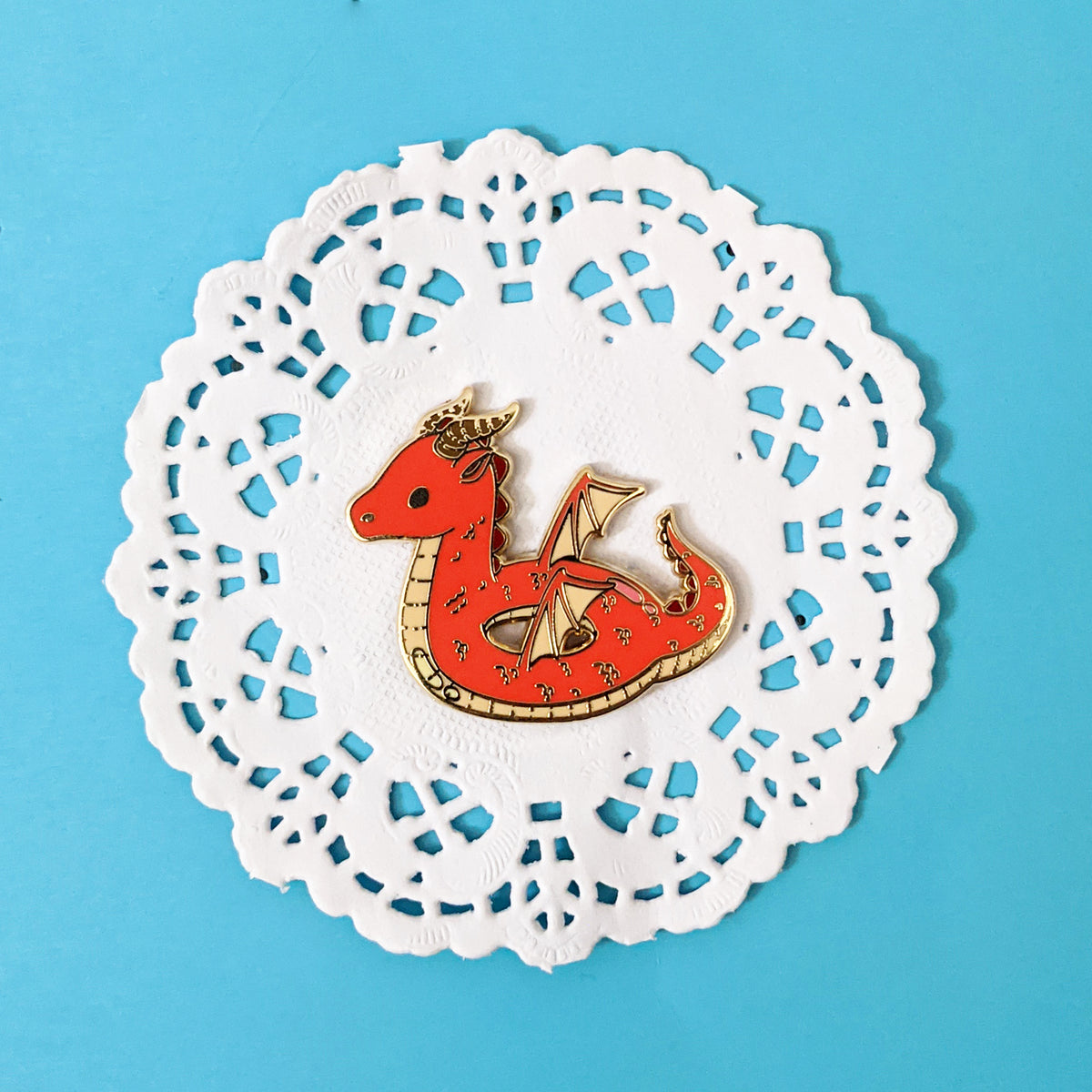 Summer Vibin' Floatie : Dragon Enamel Pin – Sugar [Cubed]³ Studios