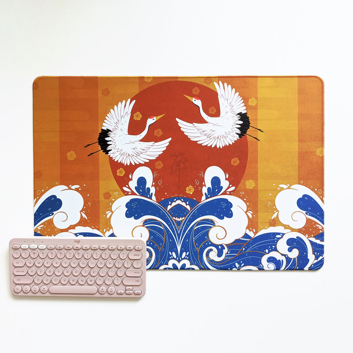 Cranes and the Red Sun Gamepad, 60x40CM – Sugar [Cubed]³ Studios